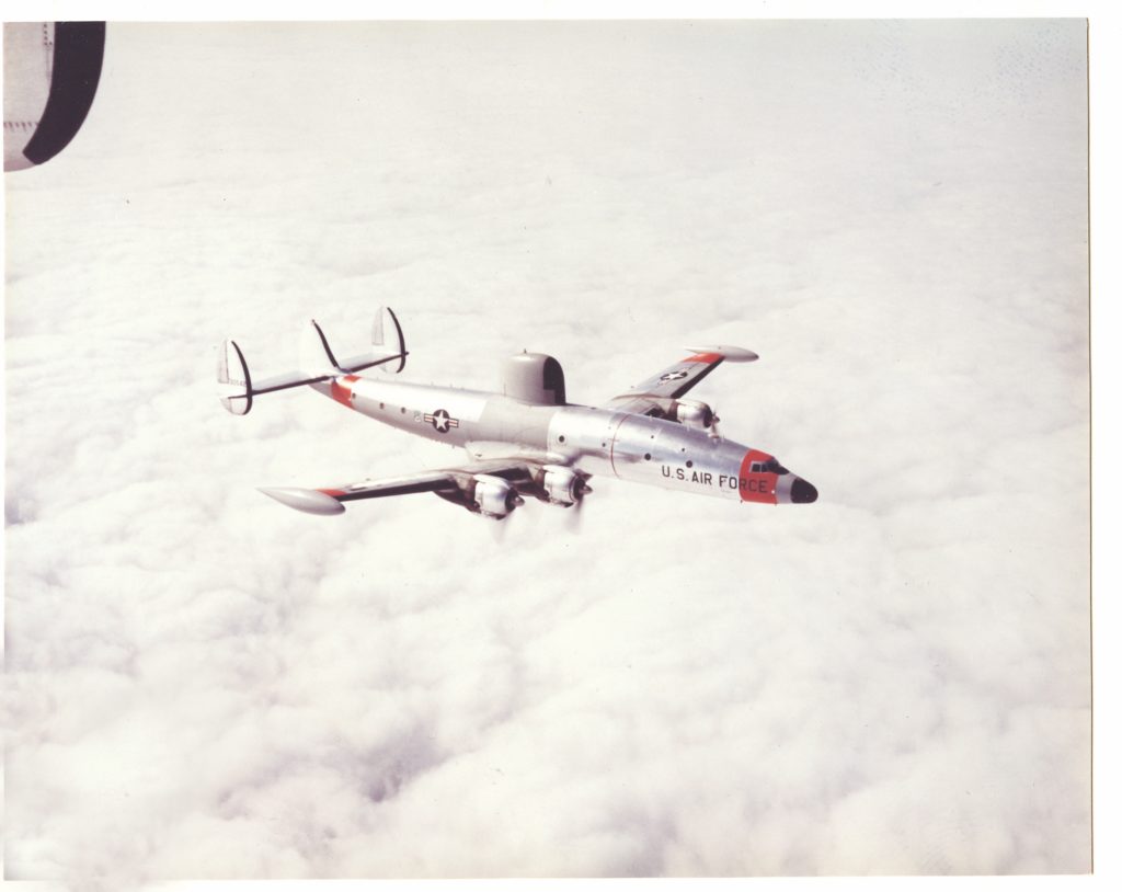 An advanced aerial informer, a Lockheed EC-121D Warning Star in the Air ...