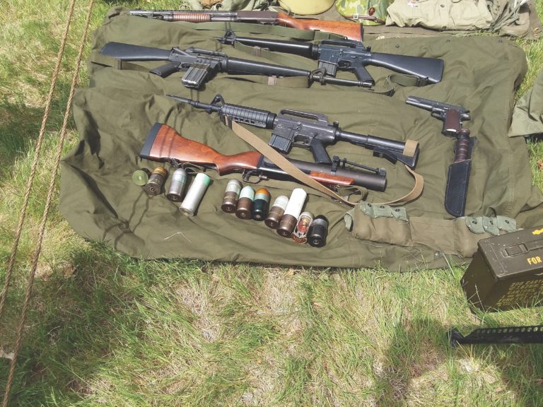 American infantry squads carried a variety of weapons, including ...