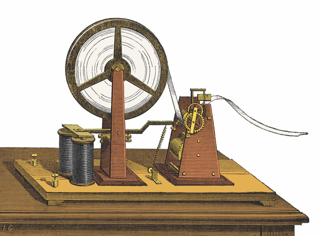 Morse signal receiver. An electrical telegraph was developed and ...