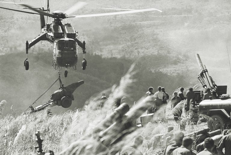 TARHE: A Sikorsky CH-54B Tarhe, better known as the Skycrane, brings ...