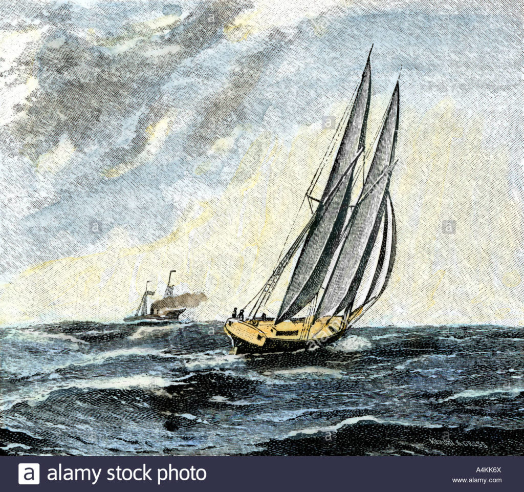 blockade runner dodging a Union cruiser - A4KK6X copy | HistoryNet