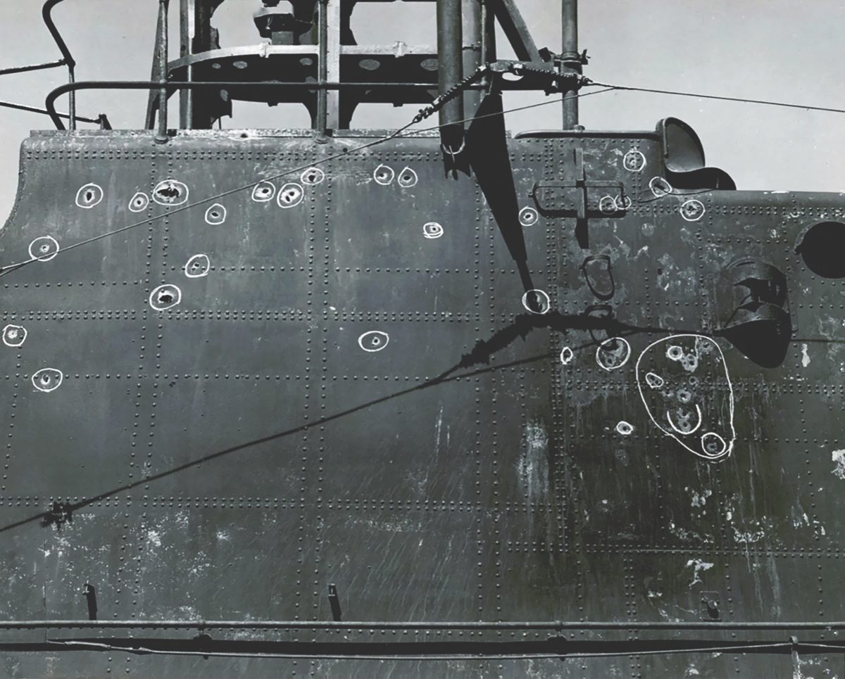 bullet-holes-on-USS-growler-submarine-conning-tower-WW2-April2022 ...