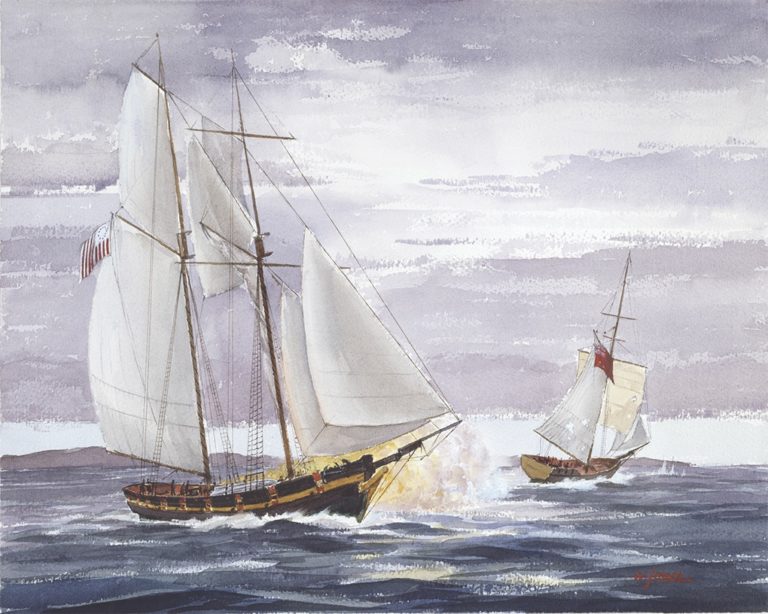 Revenue Cutter Vigilant Captures the Dart by Walter Jones (ID# 88385 ...